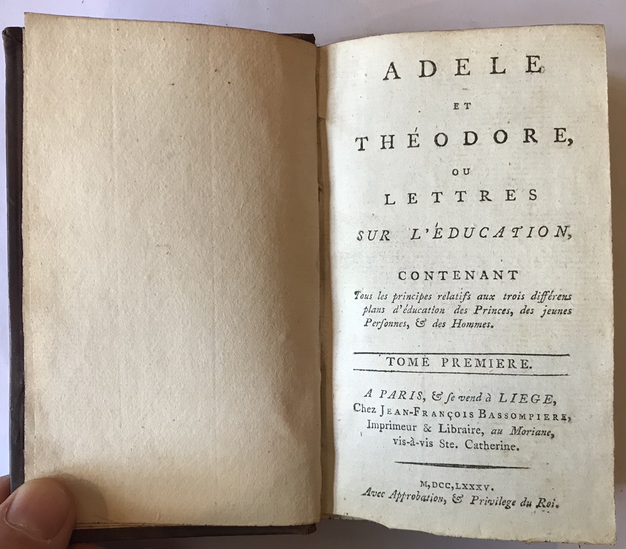 Adele et Theodore ou lettres sur l Education. by Madame de Genlis: Good ...