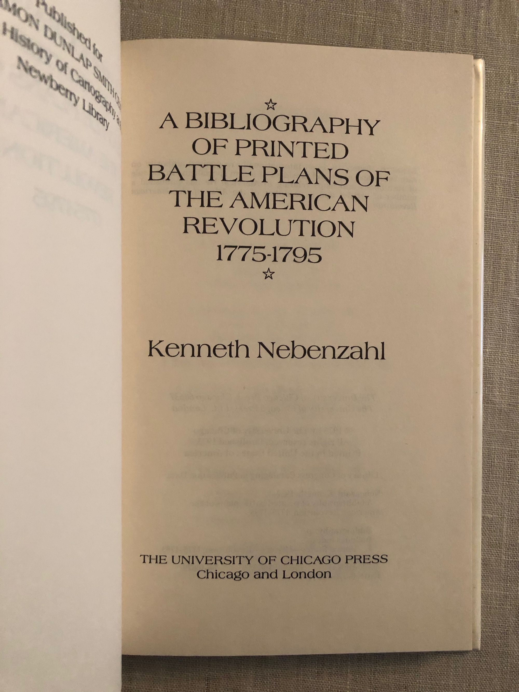 A Bibliography of Printed Battle Plans of the American Revolution 1775 ...