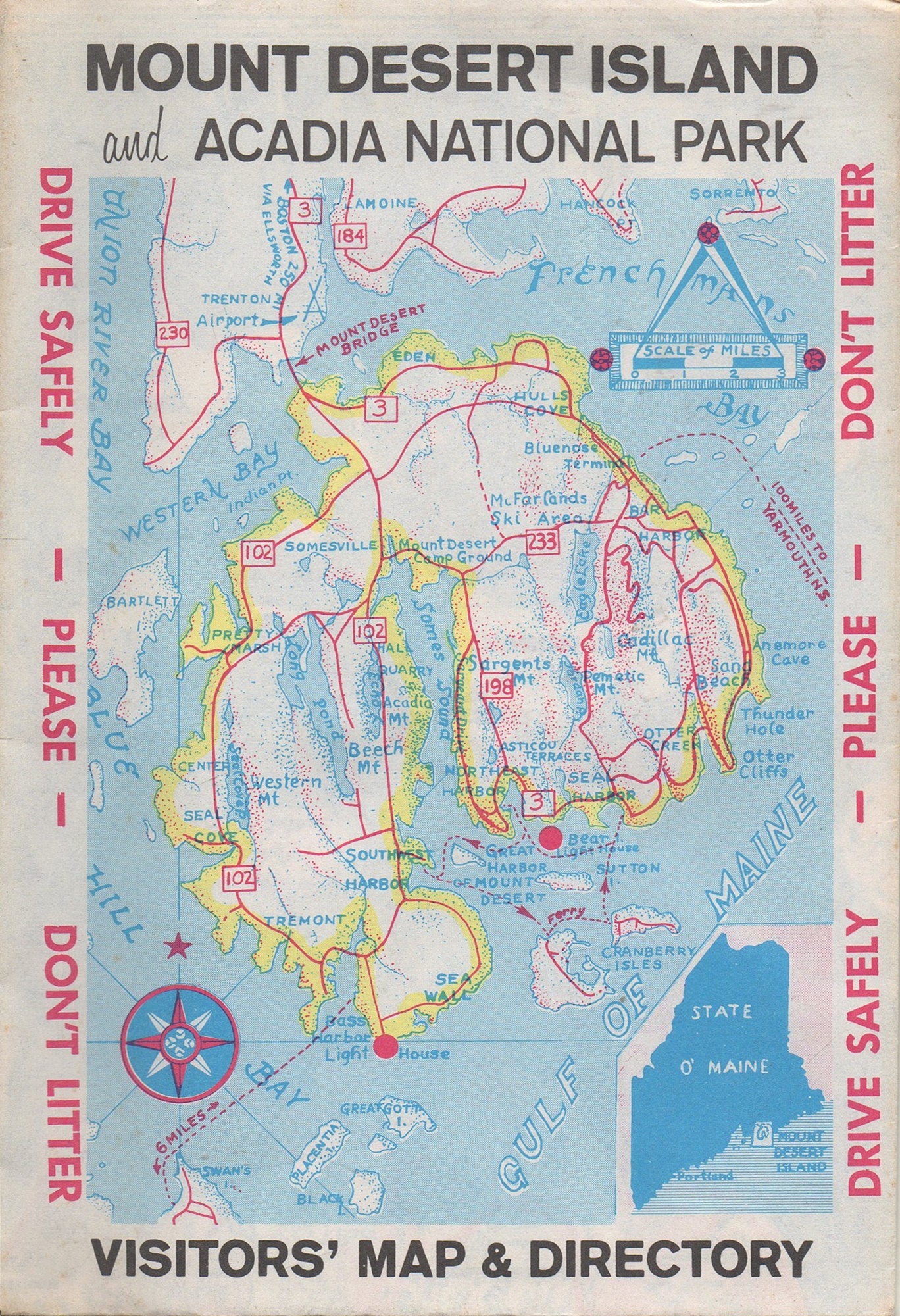 Mount Desert Island and Acadia National Park Visitors' Map & Directory ...