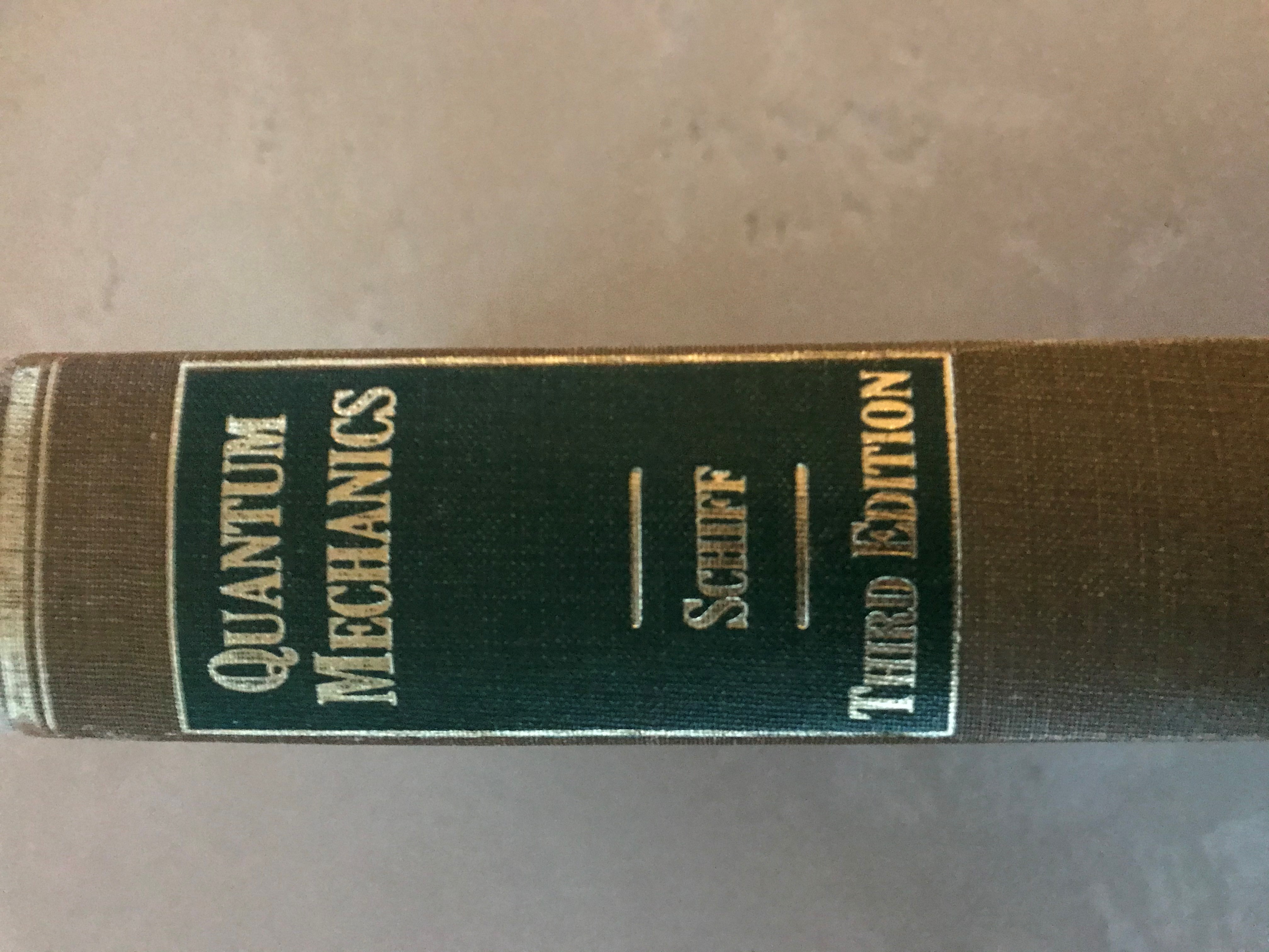 Quantum Mechanics. Third Edition Schiff, Leonard | Barnebys Quantum Mechanics. Third Edition Schiff, Leonard | Barnebys