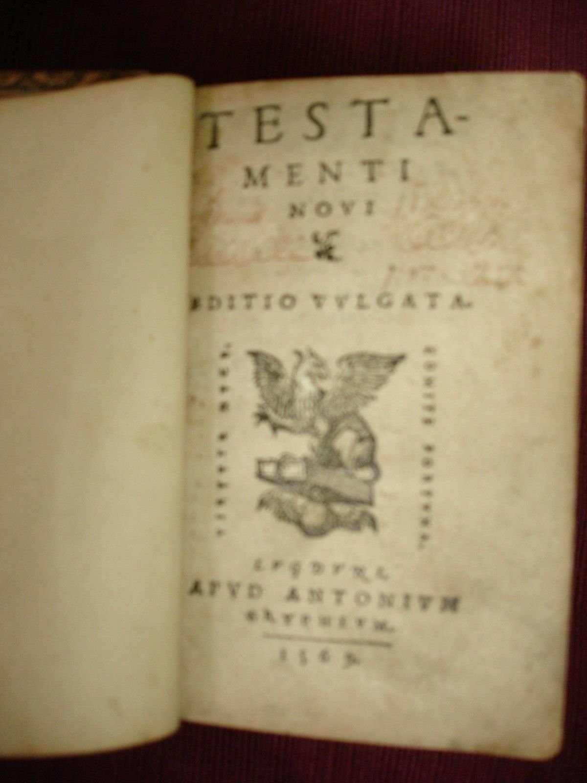 Small Octavo 1569 Latin New Testament-Bible- with many woodcuts: Good ...