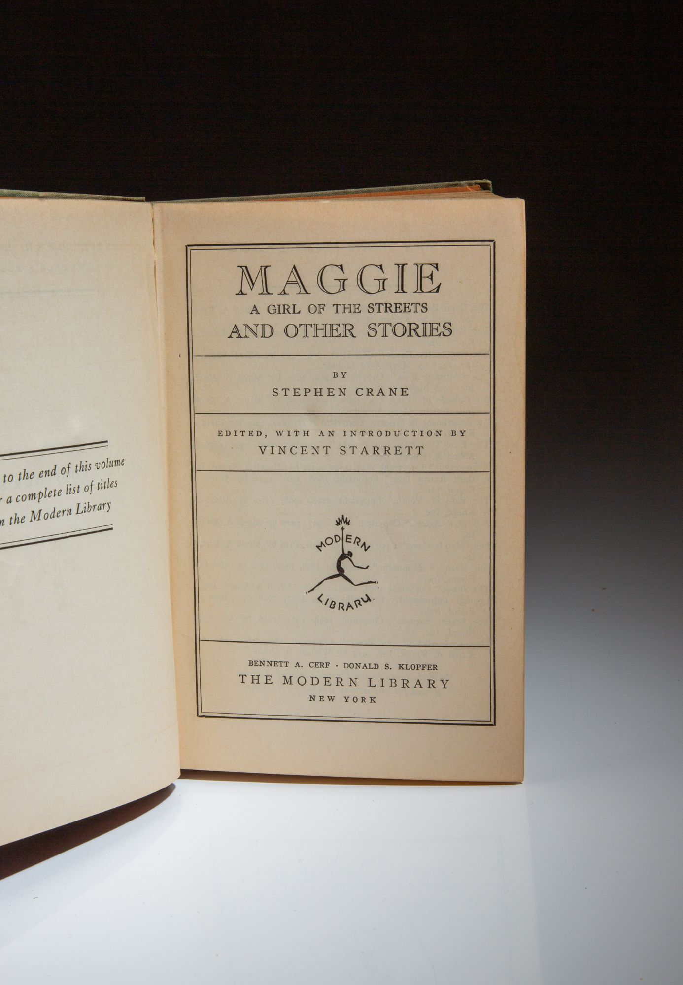 Maggie; A Girl of the Streets and Other Stories by Crane, Stephen: Very ...