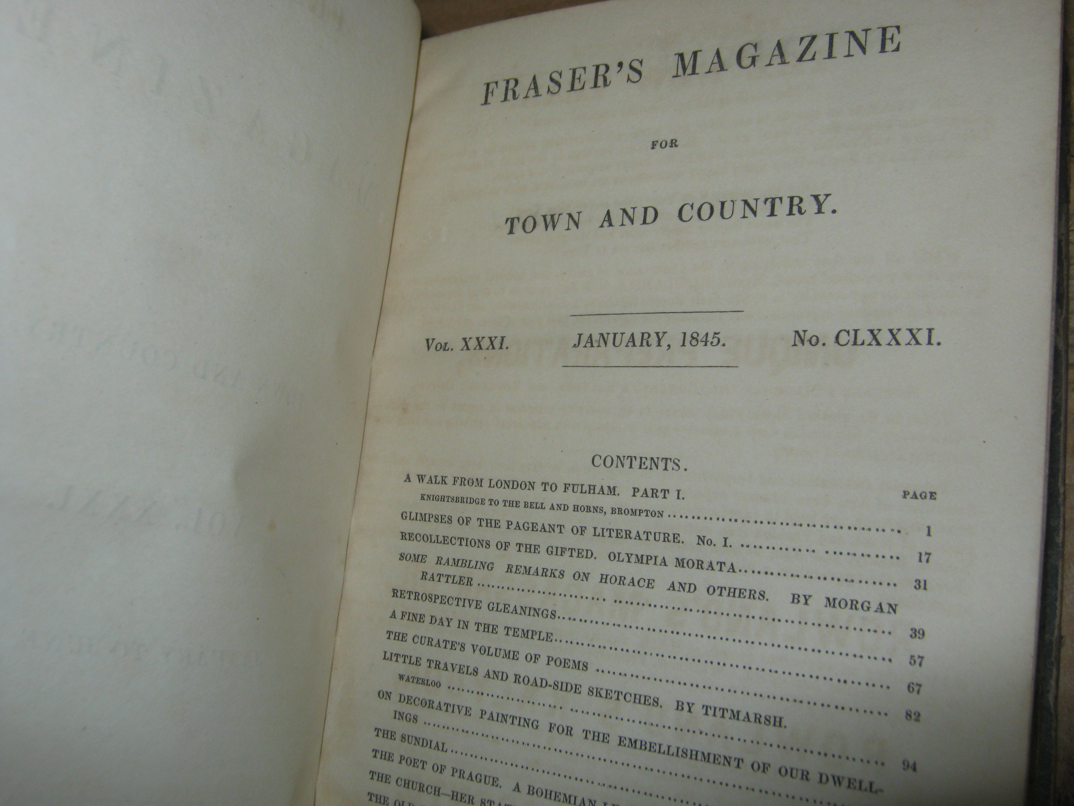 Fraser's Magazine For Town And Country. Vol. Xxxi. January To June ...