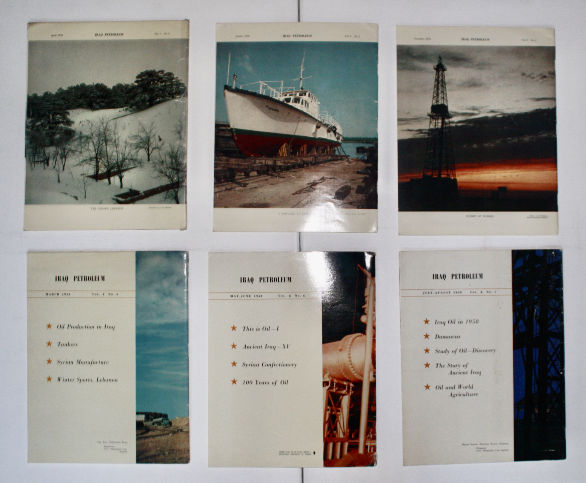6 issues] Iraq Petroleum - The Magazine of the Iraq Petroleum Company ...