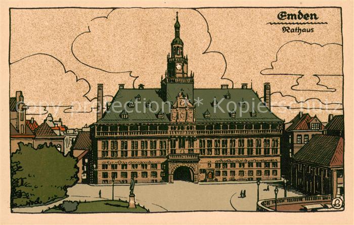 Postkarte Carte Postale 33708531 Emden Ostfriesland Rathaus ...