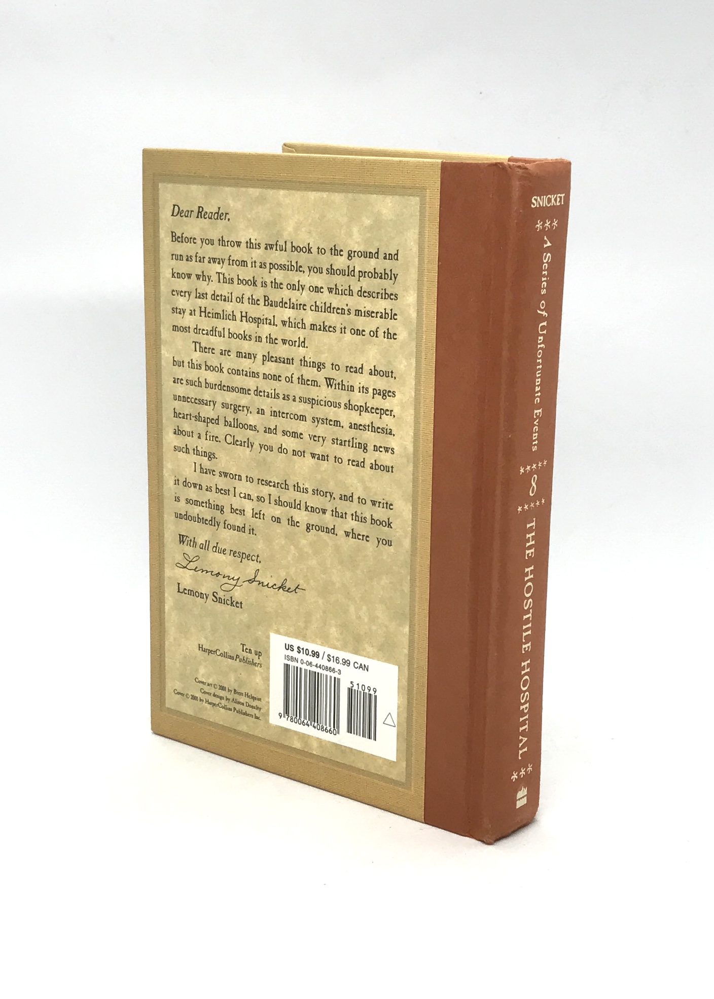 The Hostile Hospital (A Series of Unfortunate Events #8) (Signed First ...