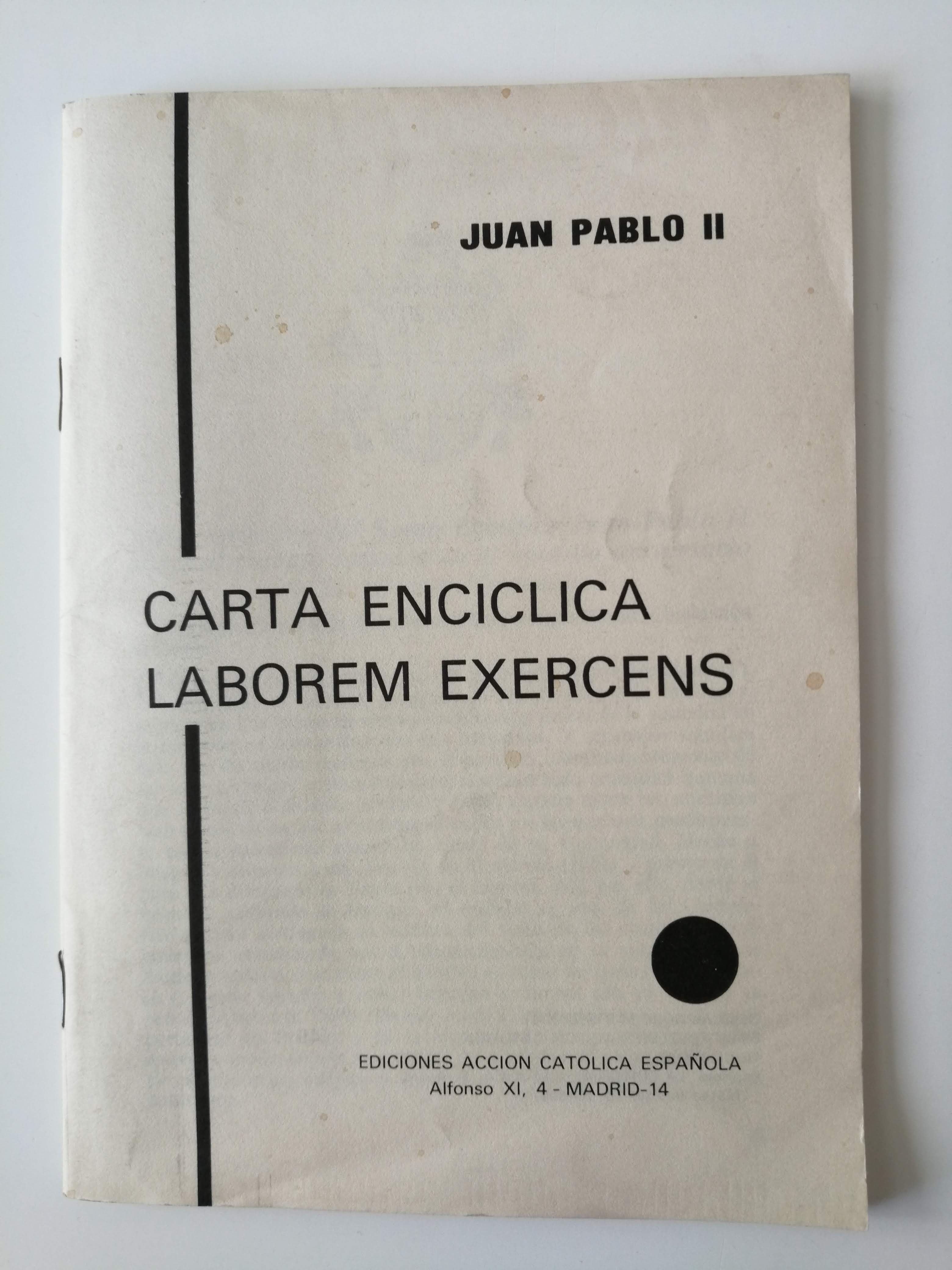 Carta encíclica Laborem exercens by Juan Pablo II, Papa, Santo: (1981 ...