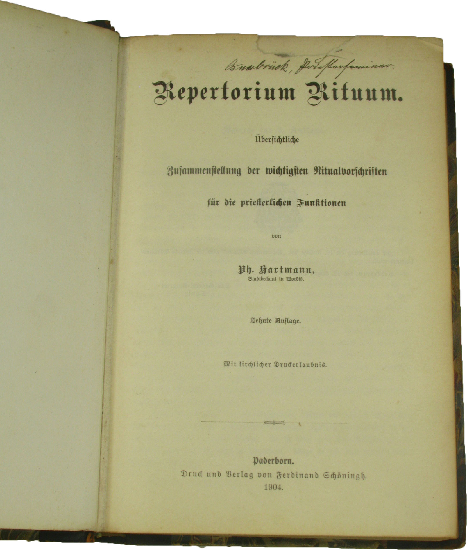Repertorium Rituum. Übersichtliche Zusammenstellung der wichtigsten ...