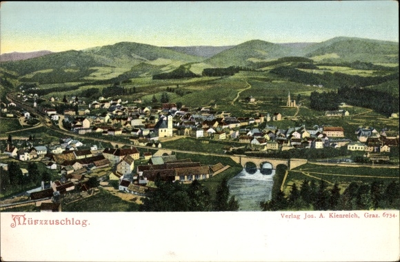 Ansichtskarte / Postkarte Mürzzuschlag Steiermark, Gesamtansicht ...