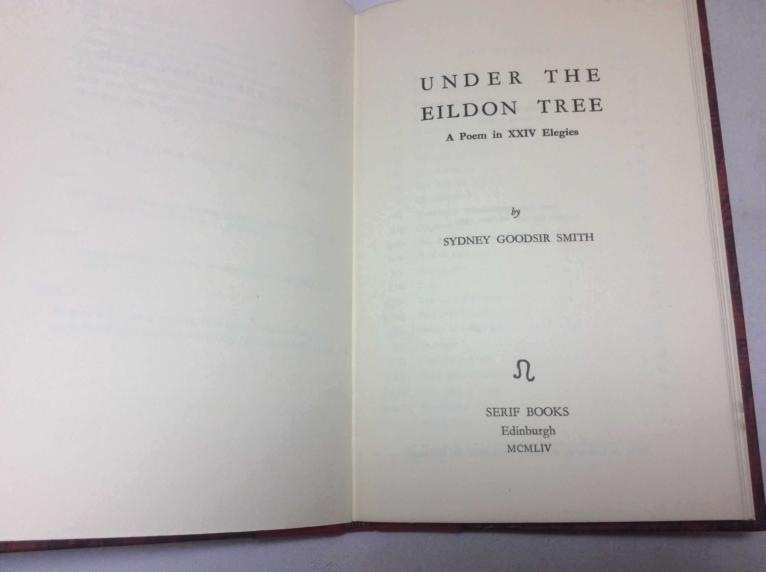 Under the Eildon Tree: A Poem in XXIV Elegies by SMITH, Sydney Goodsir ...