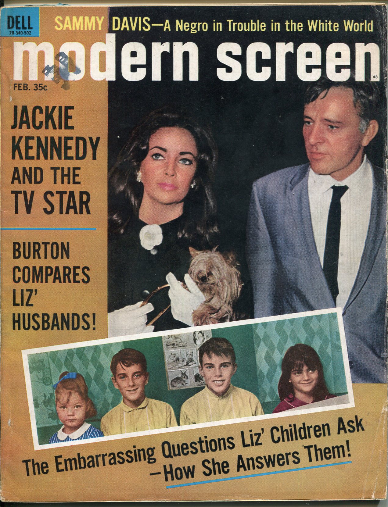 Modern Screen Magazine February 1965- Jackie Kennedy- Liz Taylor- Frank ...