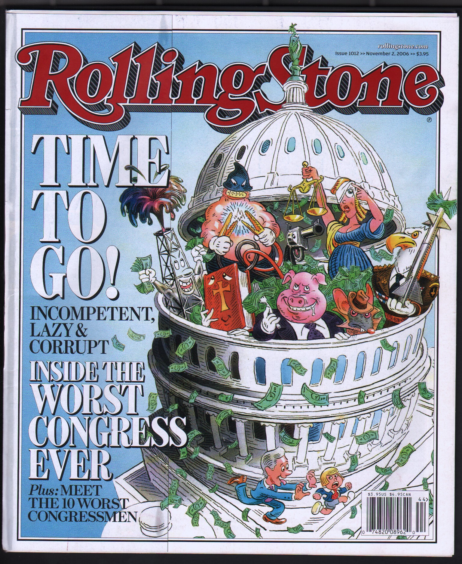 Rolling Stone 11/2/2006-political corruption-Elton John-Neil Young ...