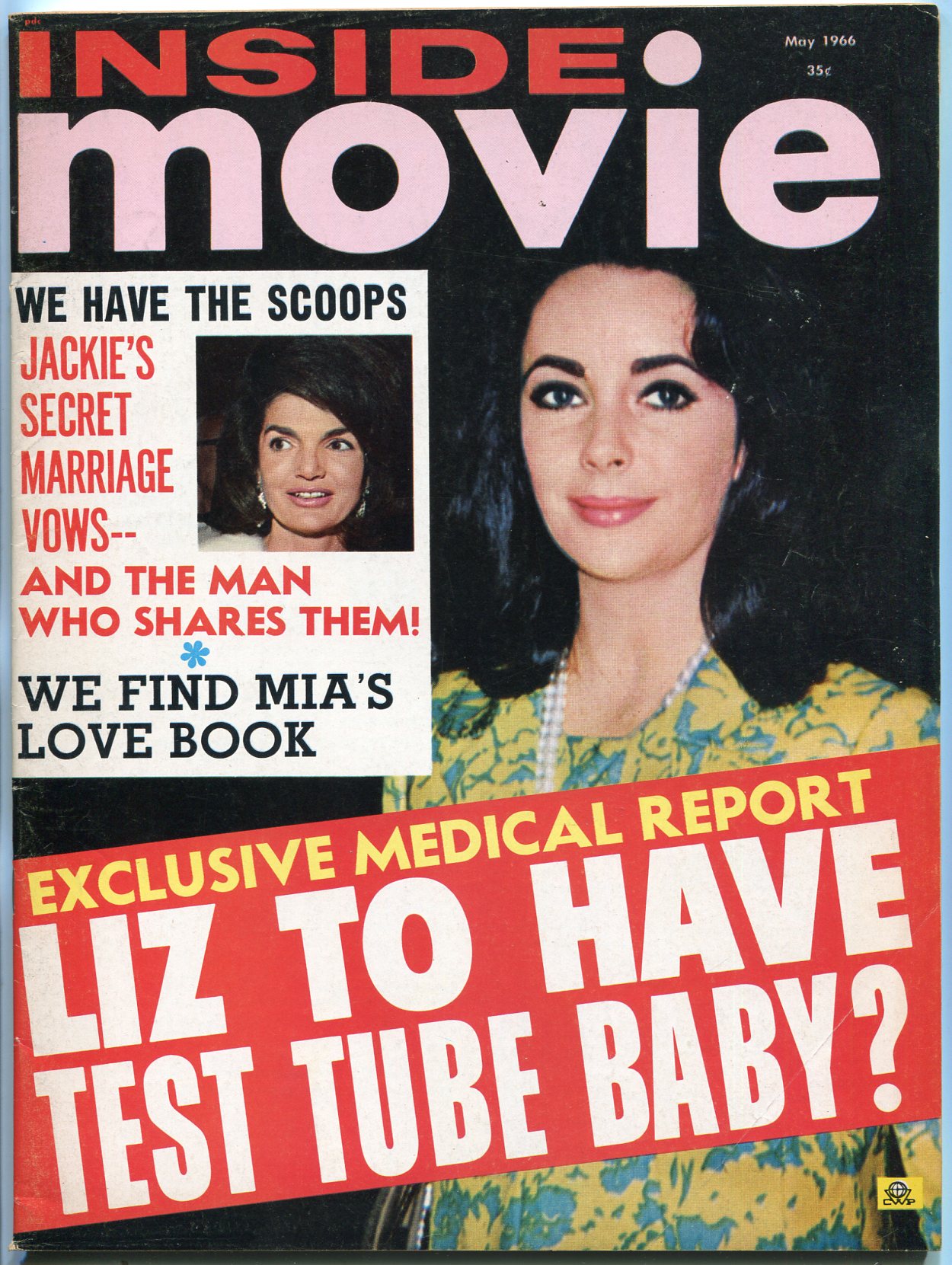 Inside Movie Magazine May 1966- Liz Taylor- Chris Connelly- Jackie ...