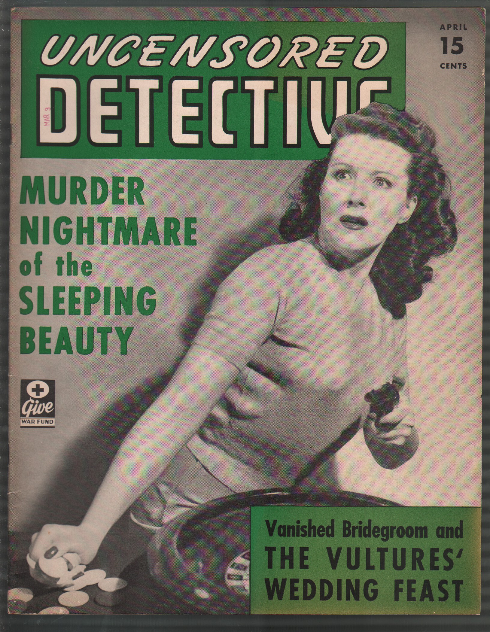 Uncensored Detective #8 34/1943-gun moll-roulette-WWII era-pulp crime ...