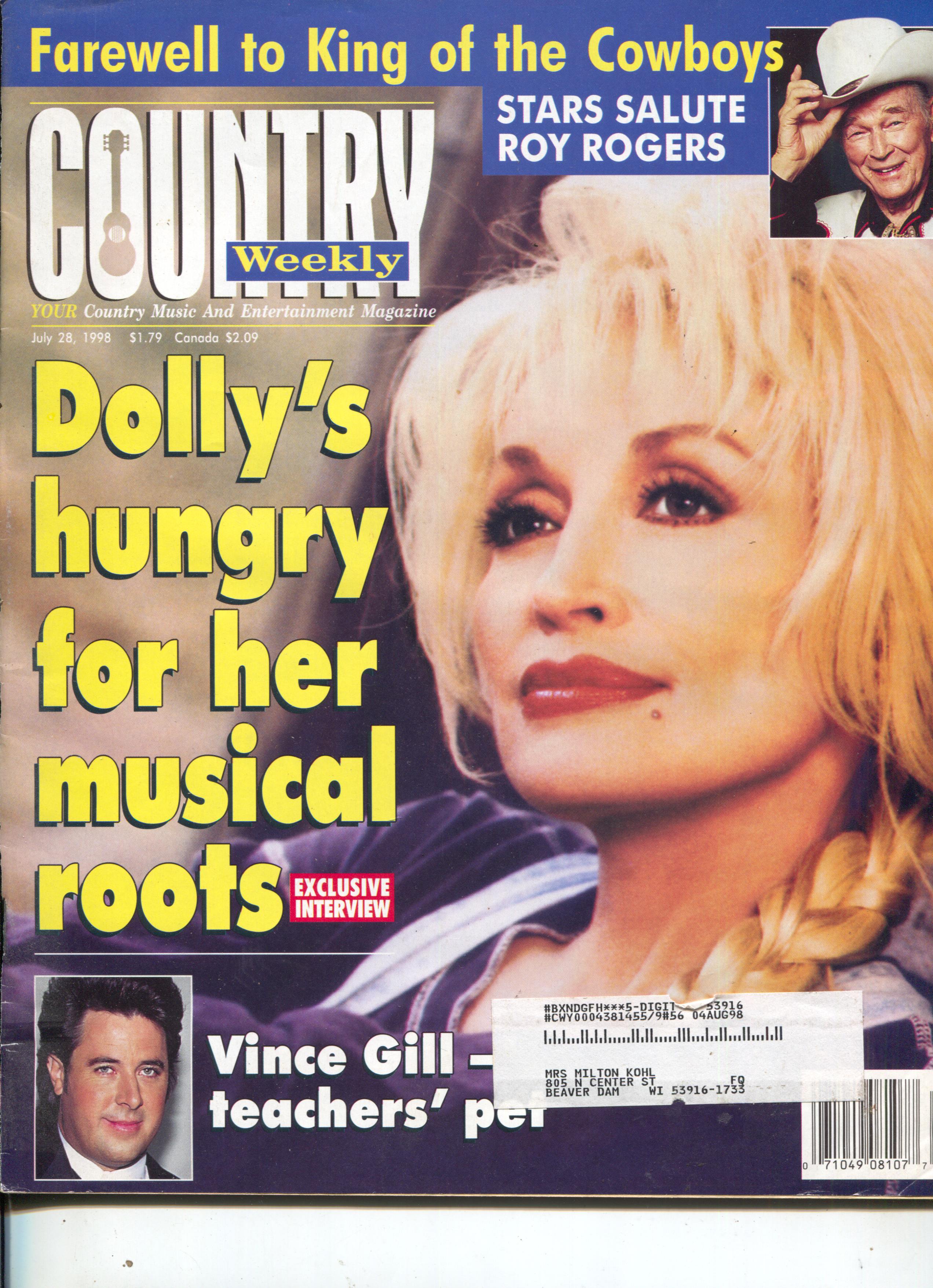 Country Weekly-Dolly Parton-Roy Rogers-Travis Tritt-Elvis Presley-July ...