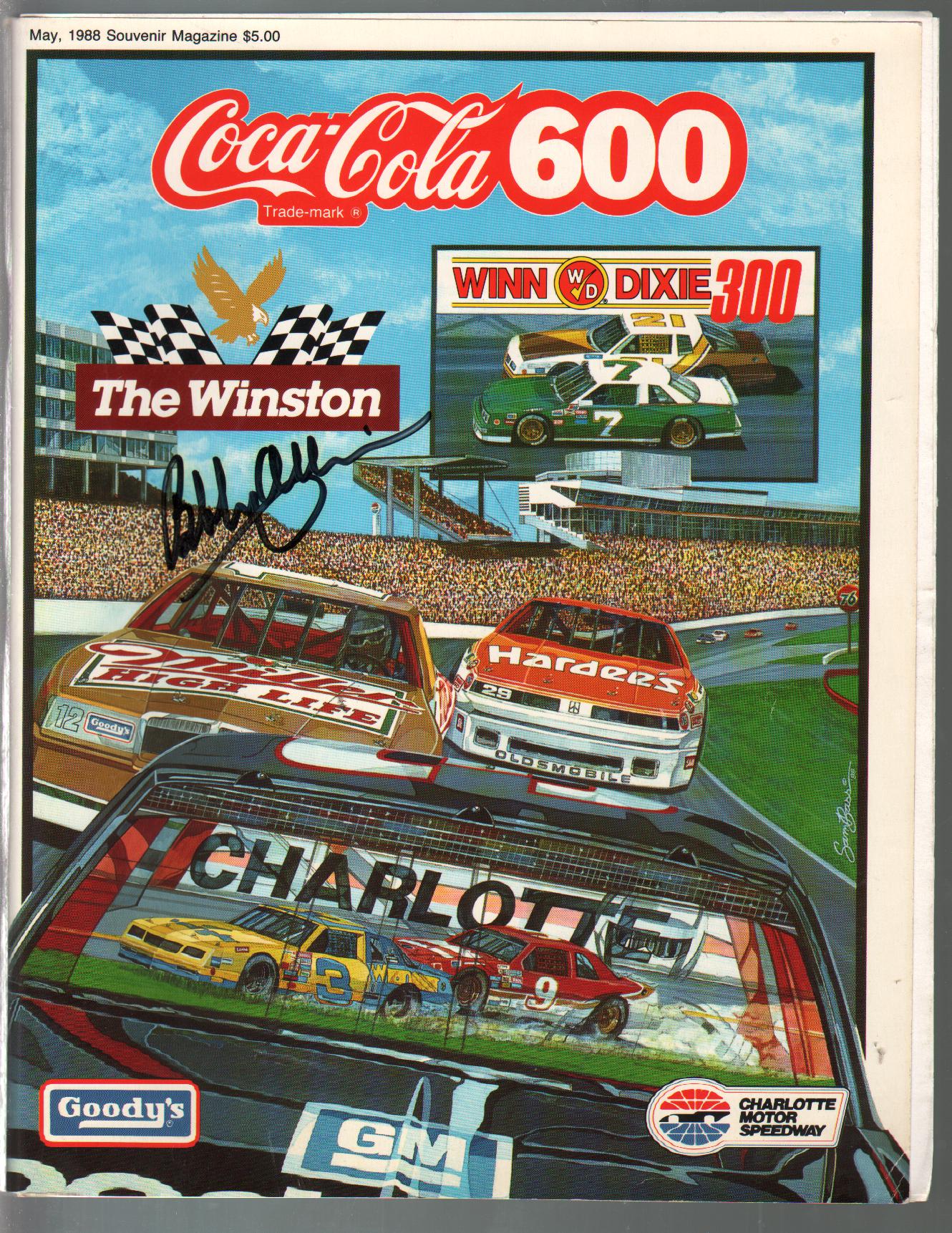 Charlotte Motor Spdwy Coca-Cola 600-NASCAR Program -Autographed-FN ...