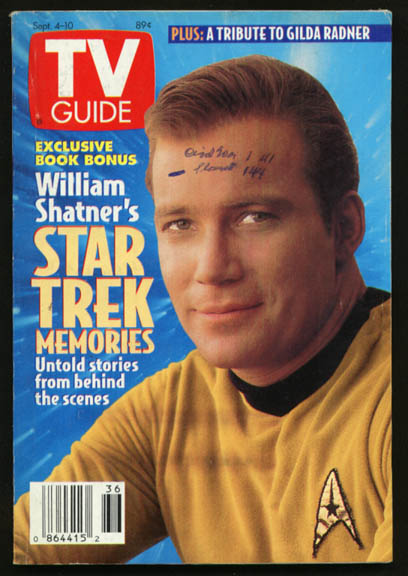 TV GUIDE 09/04/1993-STAR TREK MEMORIES/TRIBUTE G RADNER G: (1993) Comic ...
