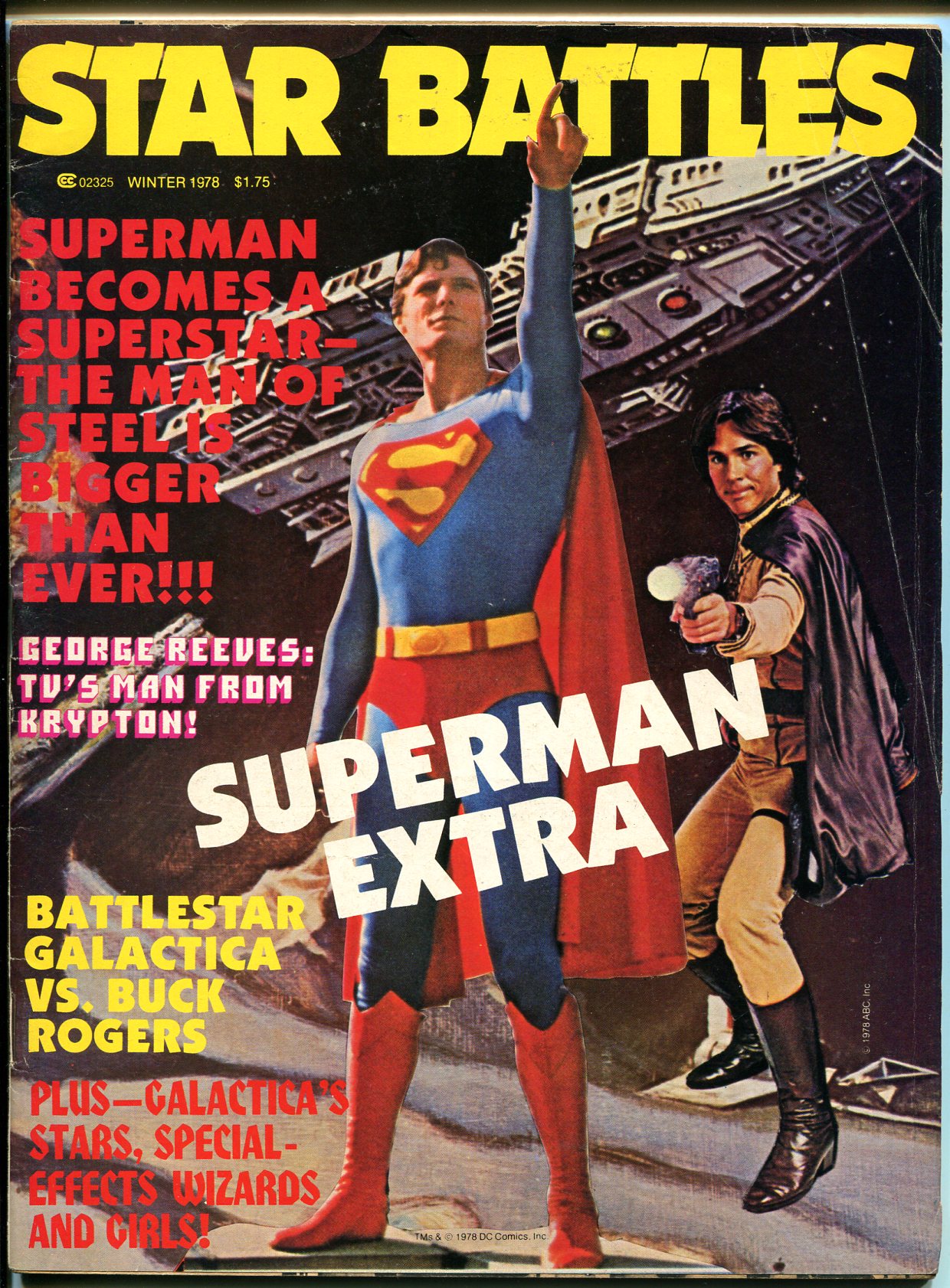Star Battles-Winter 1979-Battlestar Galactica-Superman-George Reeves-VG ...