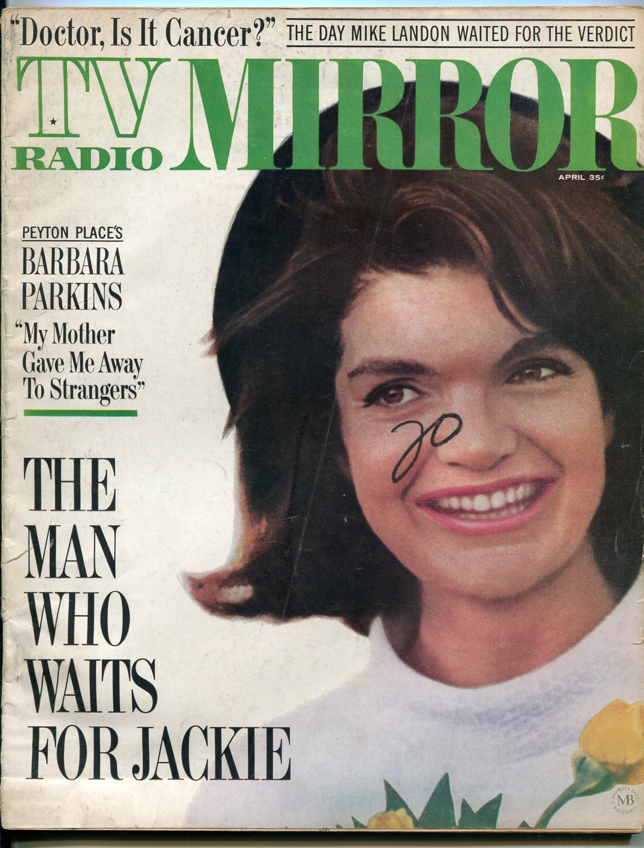 TV Radio Mirror Magazine April 1965- Jackie Kennedy- The Beatles- Liz ...