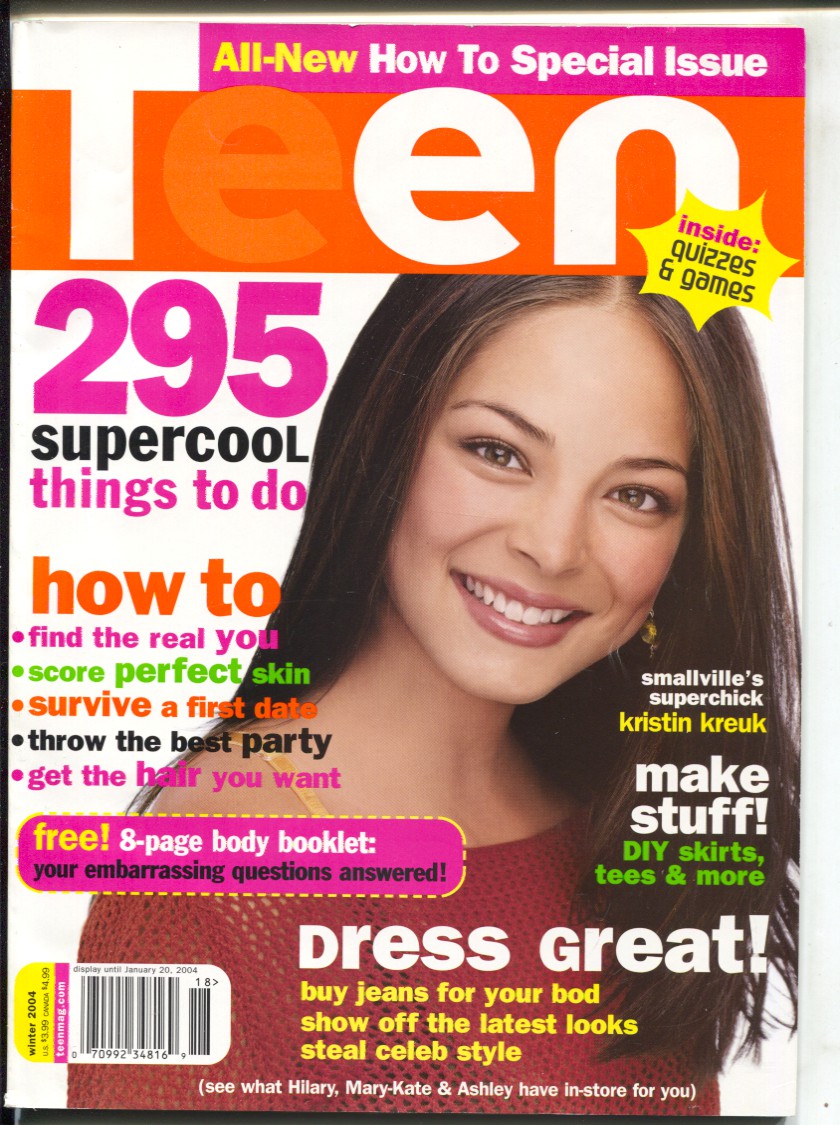 Teen-Winter 2004-Kristin Kreuk-TV-Fashion-Beauty: (2004) Magazine ...