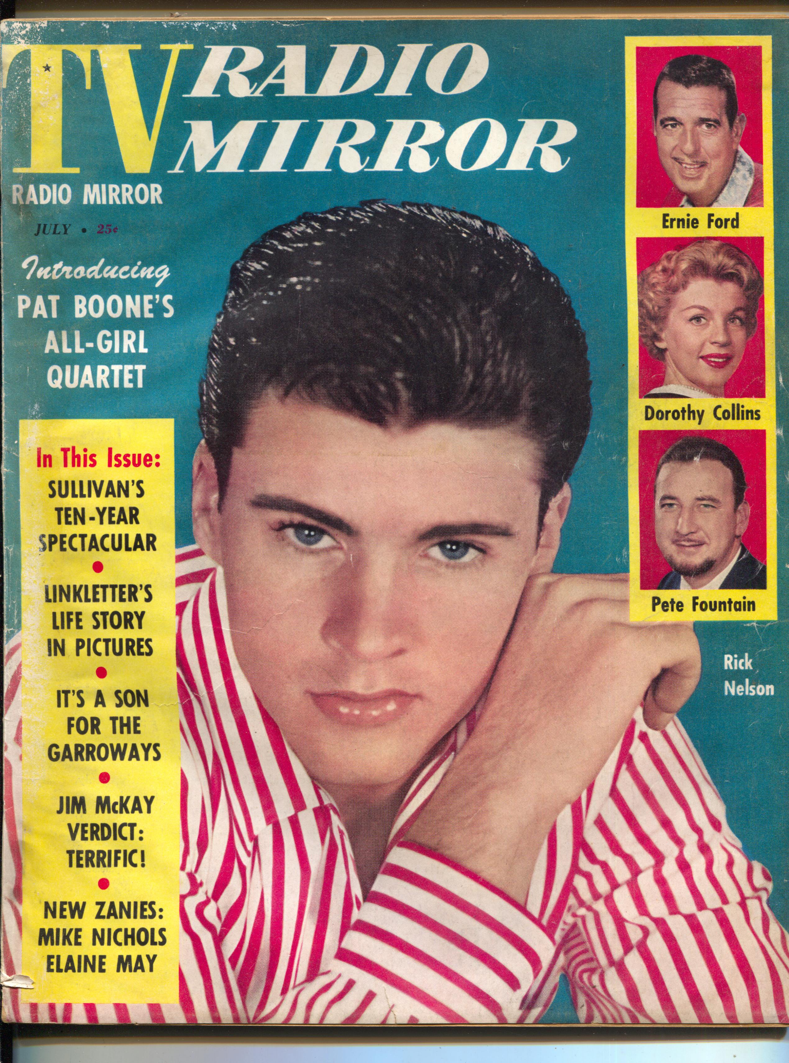 TV Radio Mirror-Ricky Nelson-Ernie Ford-Dorothy Collins-Sept-1957 ...