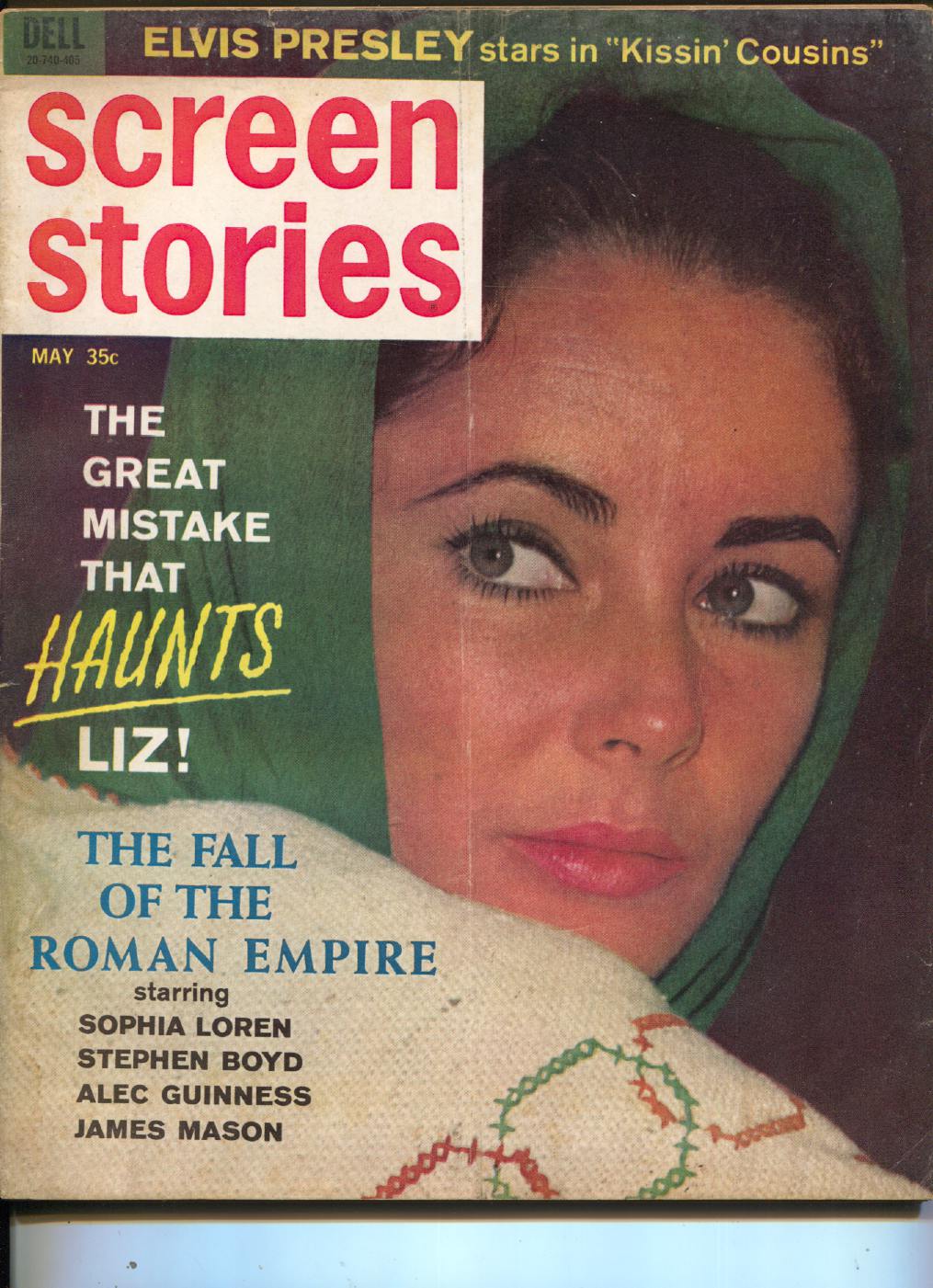 Screen Stories-Liz Taylor-Sean Connery-Sophia Loren-Elvis Presley-May ...