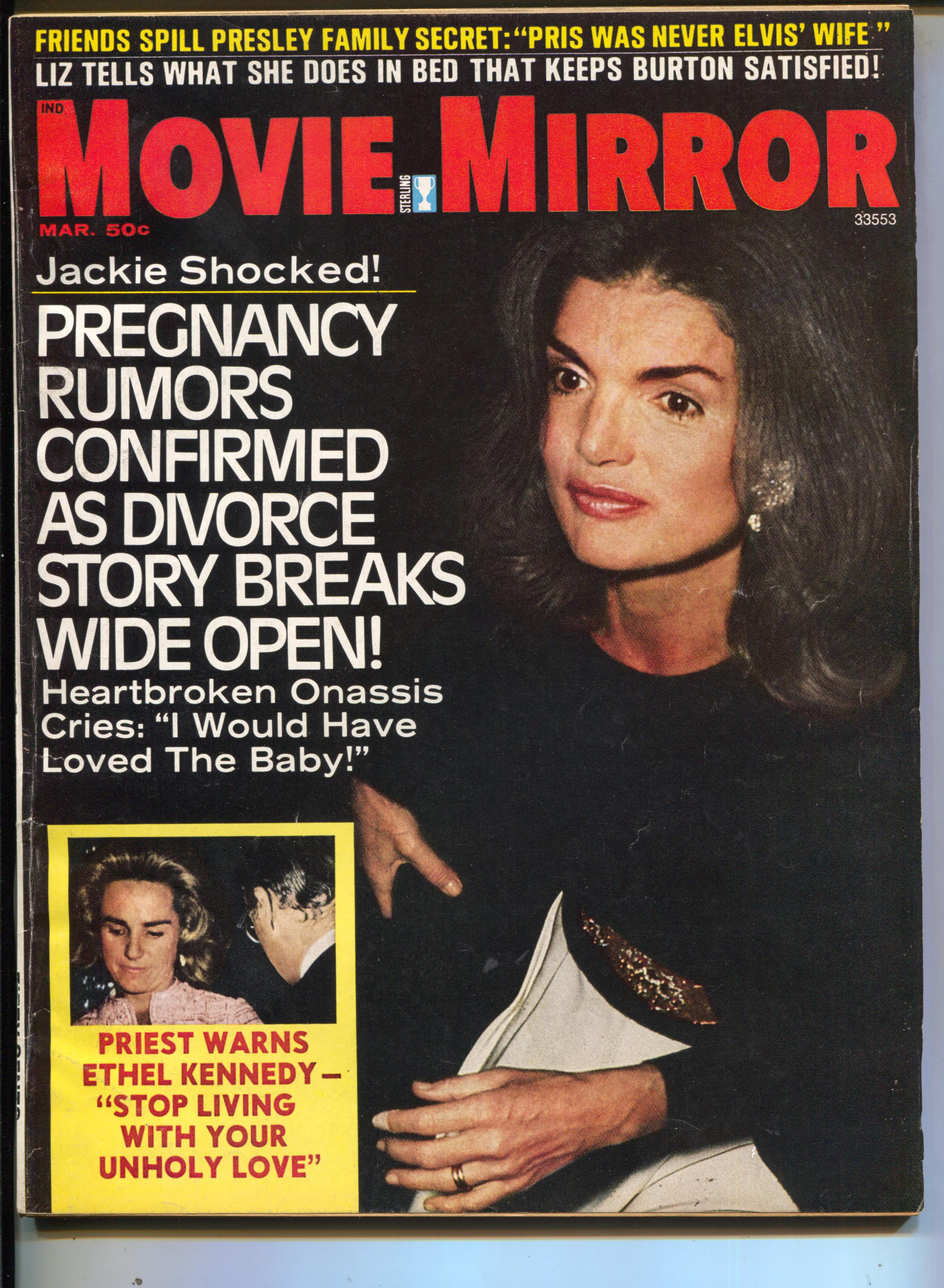 Movie Mirror-Jackie Onassis-Elvis Presley-Tom Jones-March-1973: (1973 ...