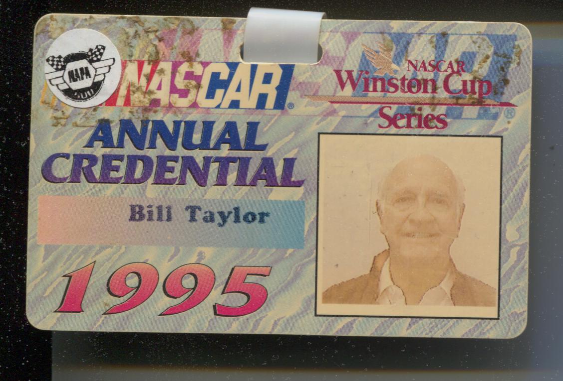 NASCAR Winston Cup Series Annual Credential 1995-with clip-rare-VG ...