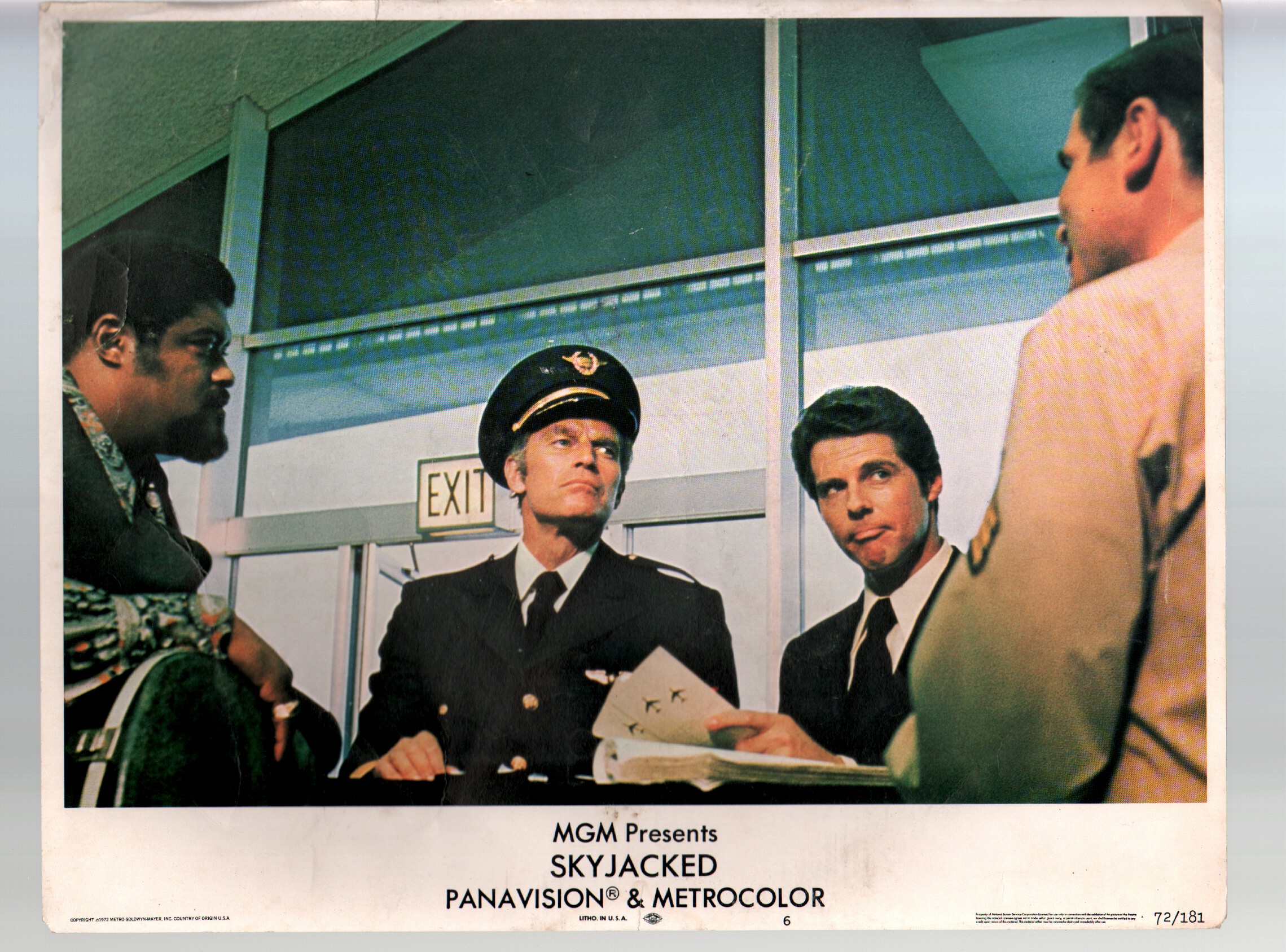 Skyjacked-Charlton Heston-James Brolin-11x14-Color-Lobby Card: (1972 ...