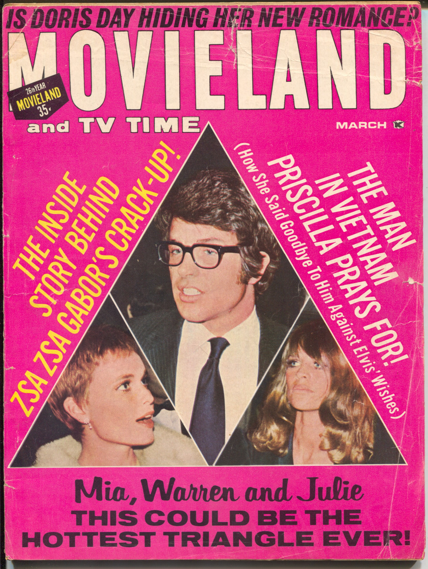 Movieland and TV Time-1969- -Mia Farrow-Julie Christie-Warren Beatty ...