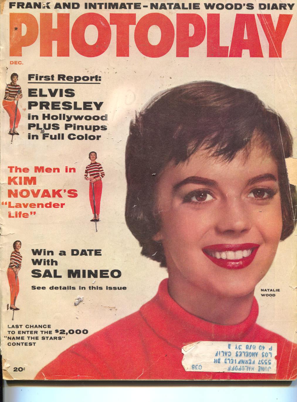 Photoplay-Elvis Presley-Sal Mineo-Kim Novak-Robert Mitchum-Dec-1956 ...