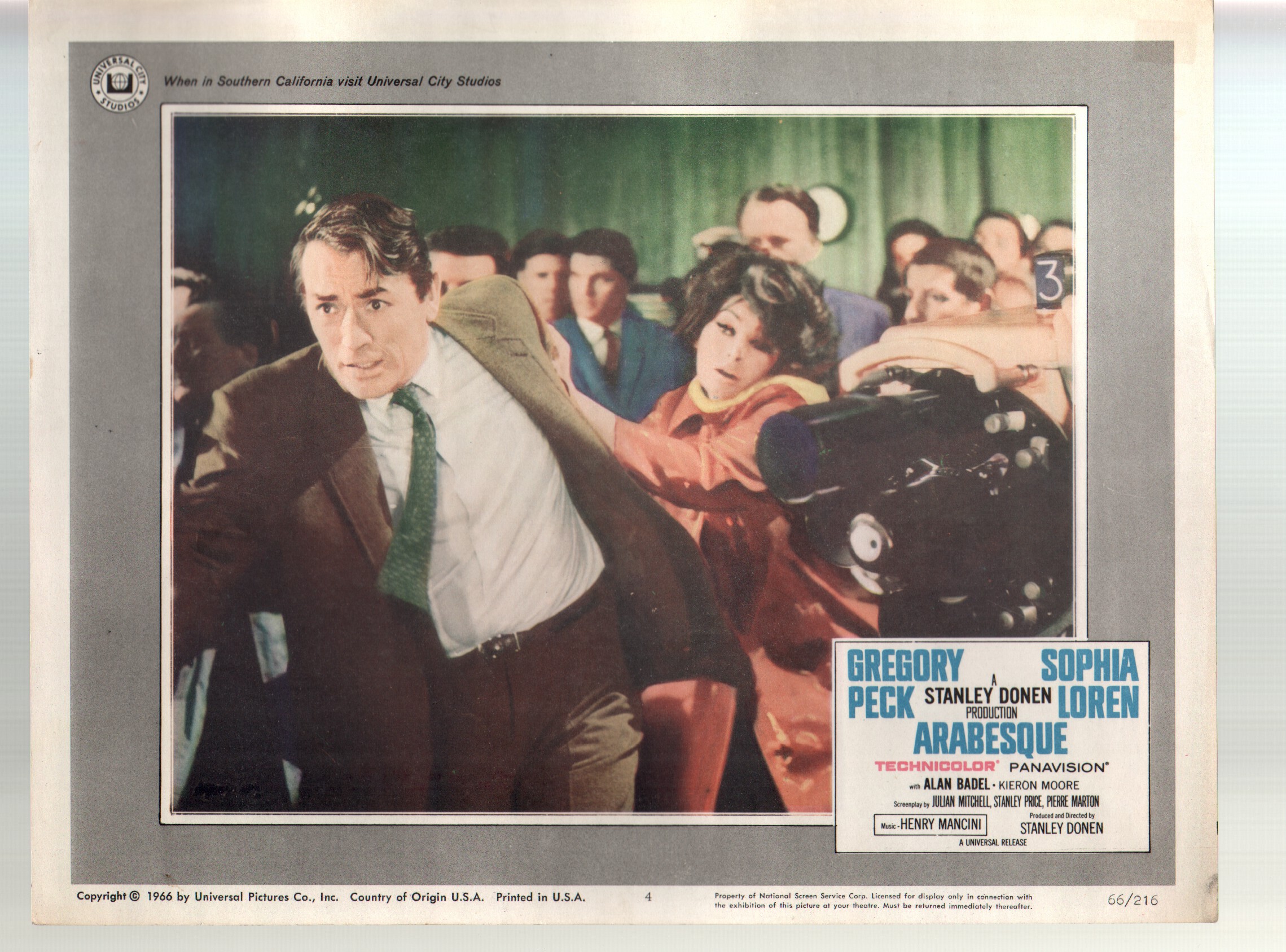 Arabesque-Gregory Peck-Sophia Loren-11x14-Color-Lobby Card: (1966 ...