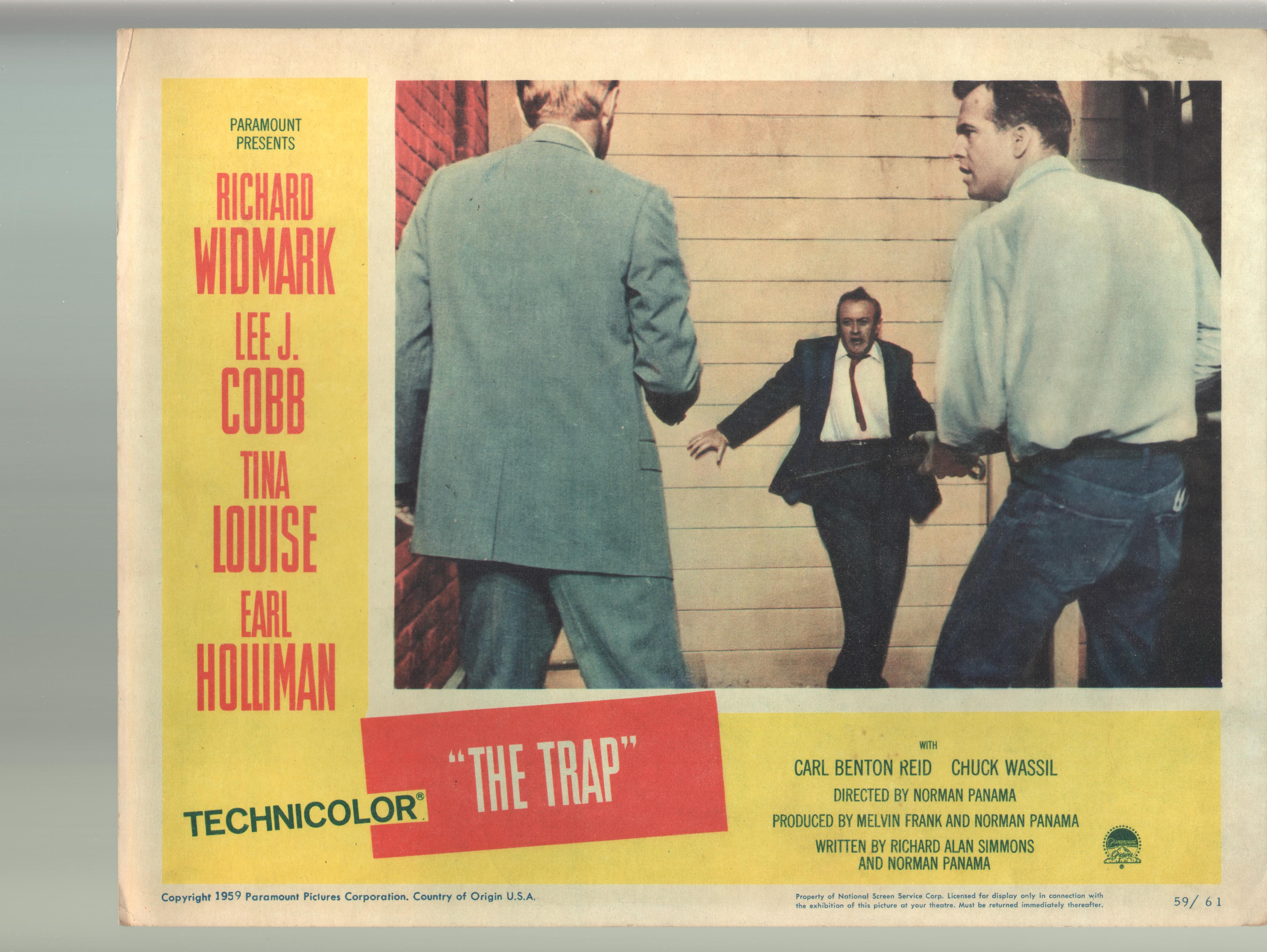 Trap-Richard Widmark-Lee J. Cobb-Tina Louise-Color-Lobby Card-11x14 ...