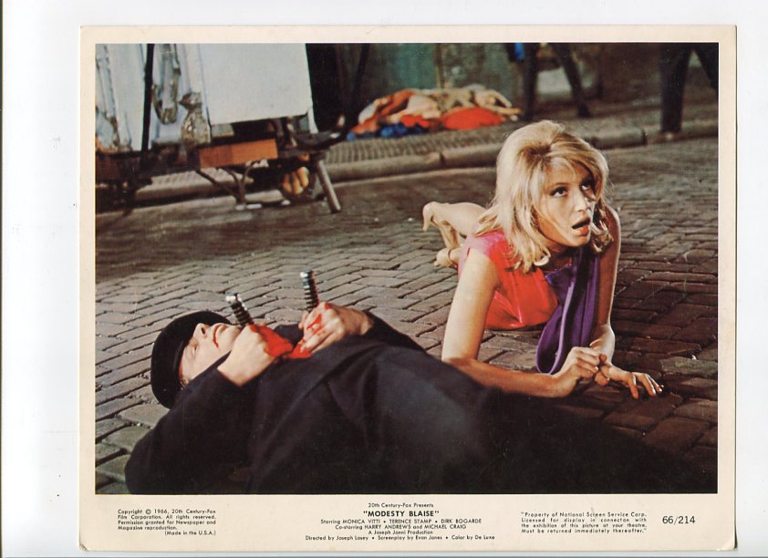 MODESTY BLAISE-COLOR PROMO STILL-MONICA VITTI-1966 G/VG: Good Softcover ...