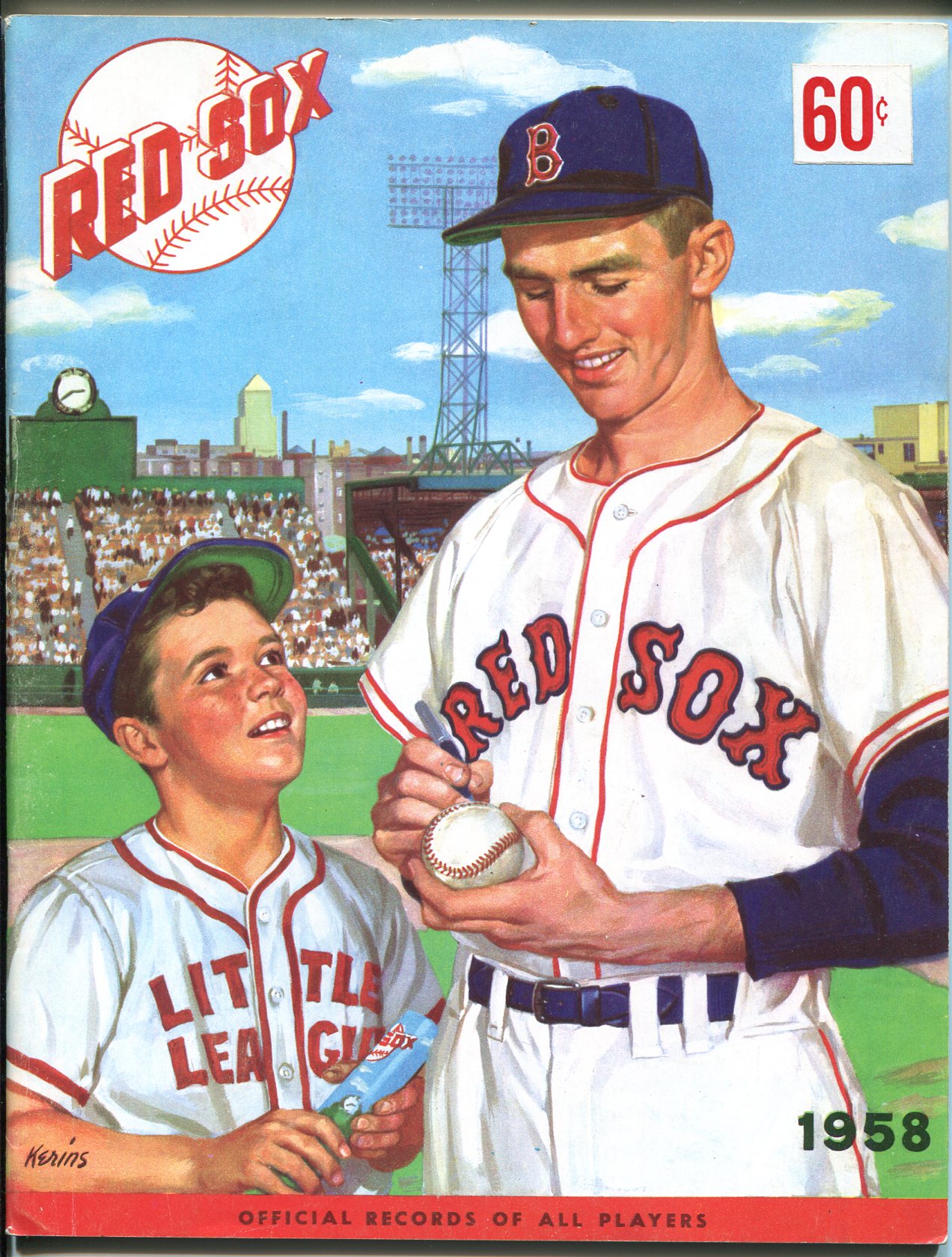 Boston Red Sox Team Yearbook-1958-MLB-photos-stats-Ted Williams-VF ...