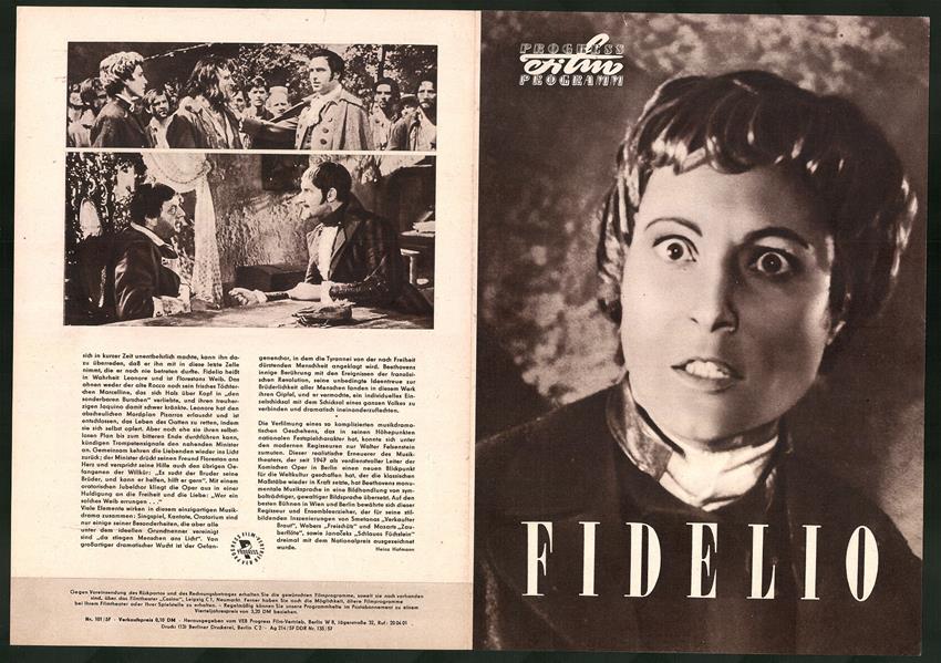 Filmprogramm PFP Nr. 101 /57, Fidelio, Claude Nollier, Richard Holm ...