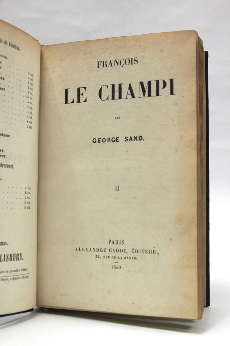 François le champi by George SAND: Couverture rigide (1850) | Librairie ...