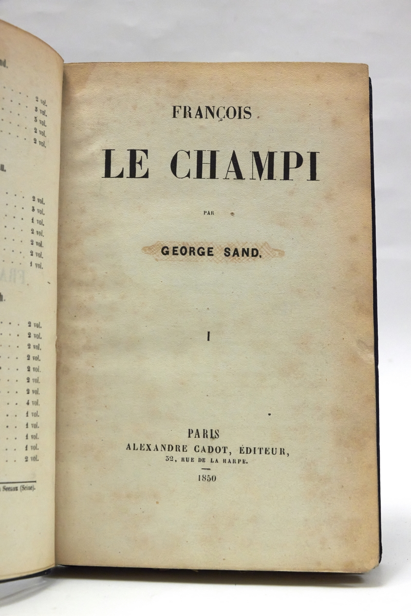 François le champi by SAND George: Couverture rigide (1850) | Librairie ...