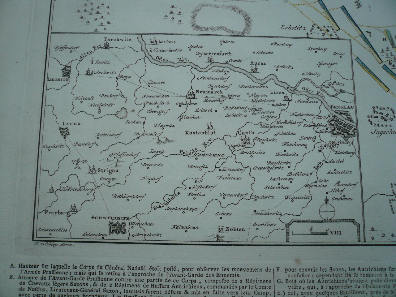 Leuthen, 1757 PLAN DE LA BATAILLE, / gagnée par sa Majesté le ROI de ...