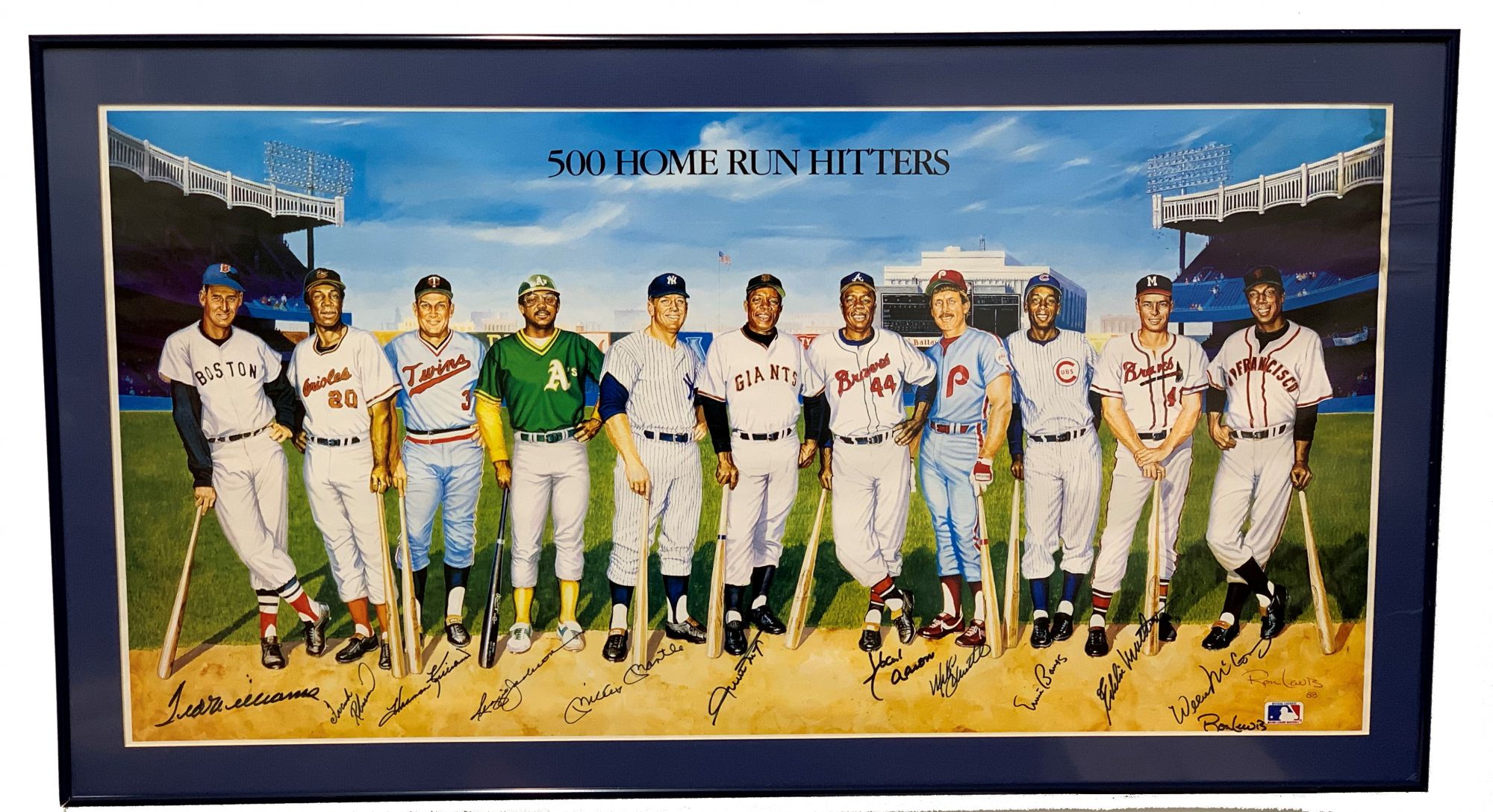 500 Home Run Club Multi-Signed Print by Lewis, Ron: Fine Color Print ...