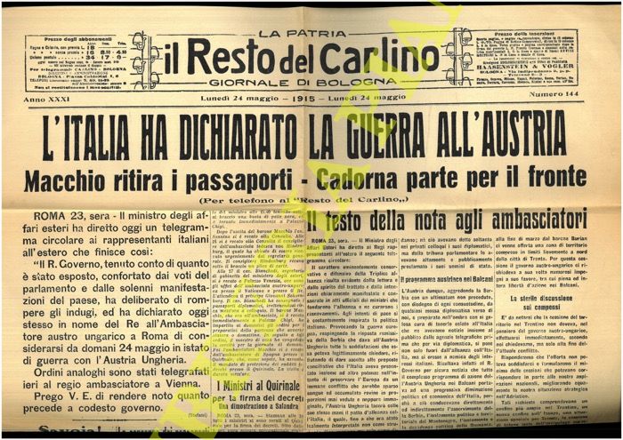L'Italia ha dichiarato la guerra all'Austria. von -: (1915) | Libreria ... L'Italia ha dichiarato la guerra all'Austria. von -: (1915) | Libreria ...