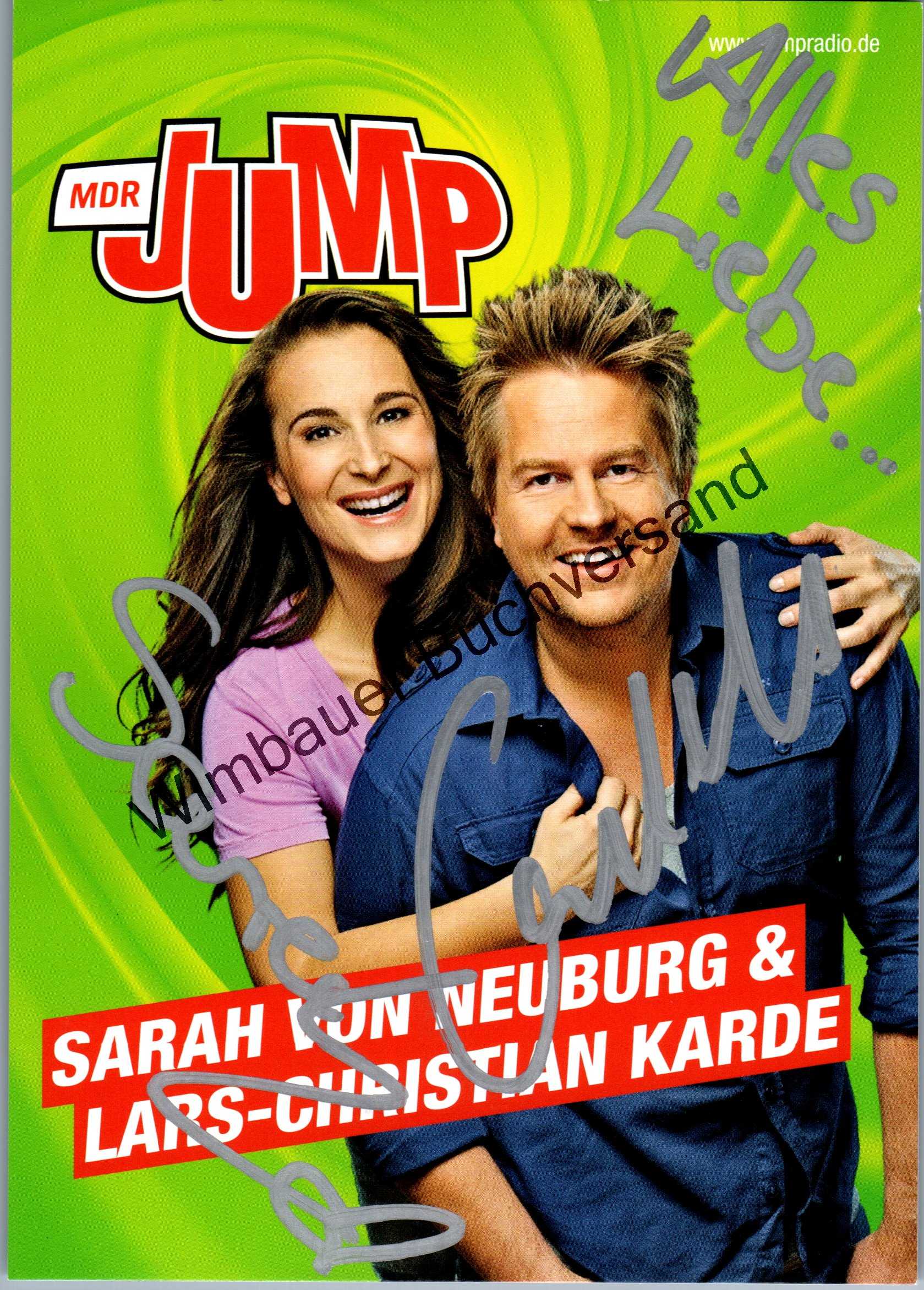 Original Autogramm Sarah von Neuburg und Lars-Christian Karde MDR Jump /// Autogramm Autograph ...