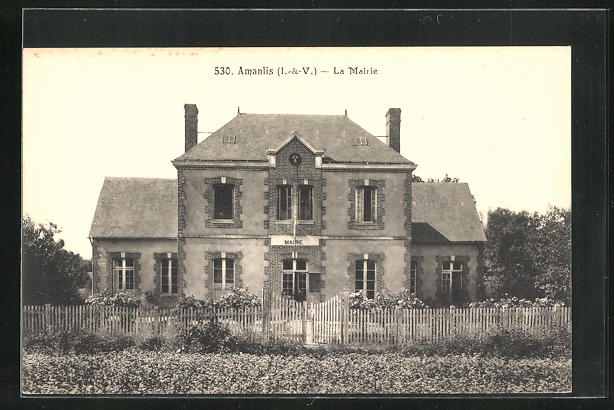 Carte postale Amanlis, La Mairie: Manuskript / Papierantiquität ...