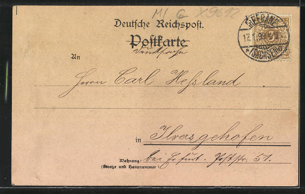 Lithographie Meerane, Sortiment`s Warenhaus v. Adolf Popper, Teichplatz ...