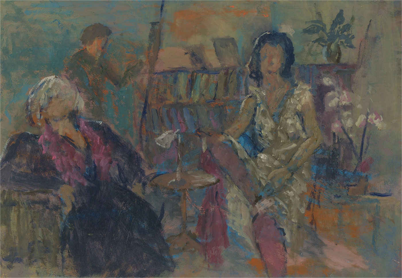 Barbara Doyle (b.1917) - Contemporary Oil, Painting And Talking von ...
