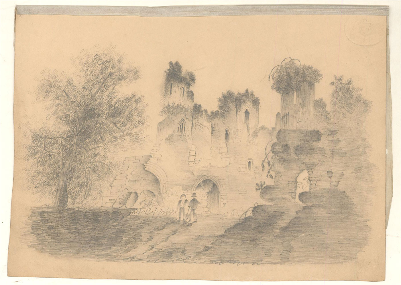 Catherine Board - Early 19th Century Graphite Drawing, The Grave ...