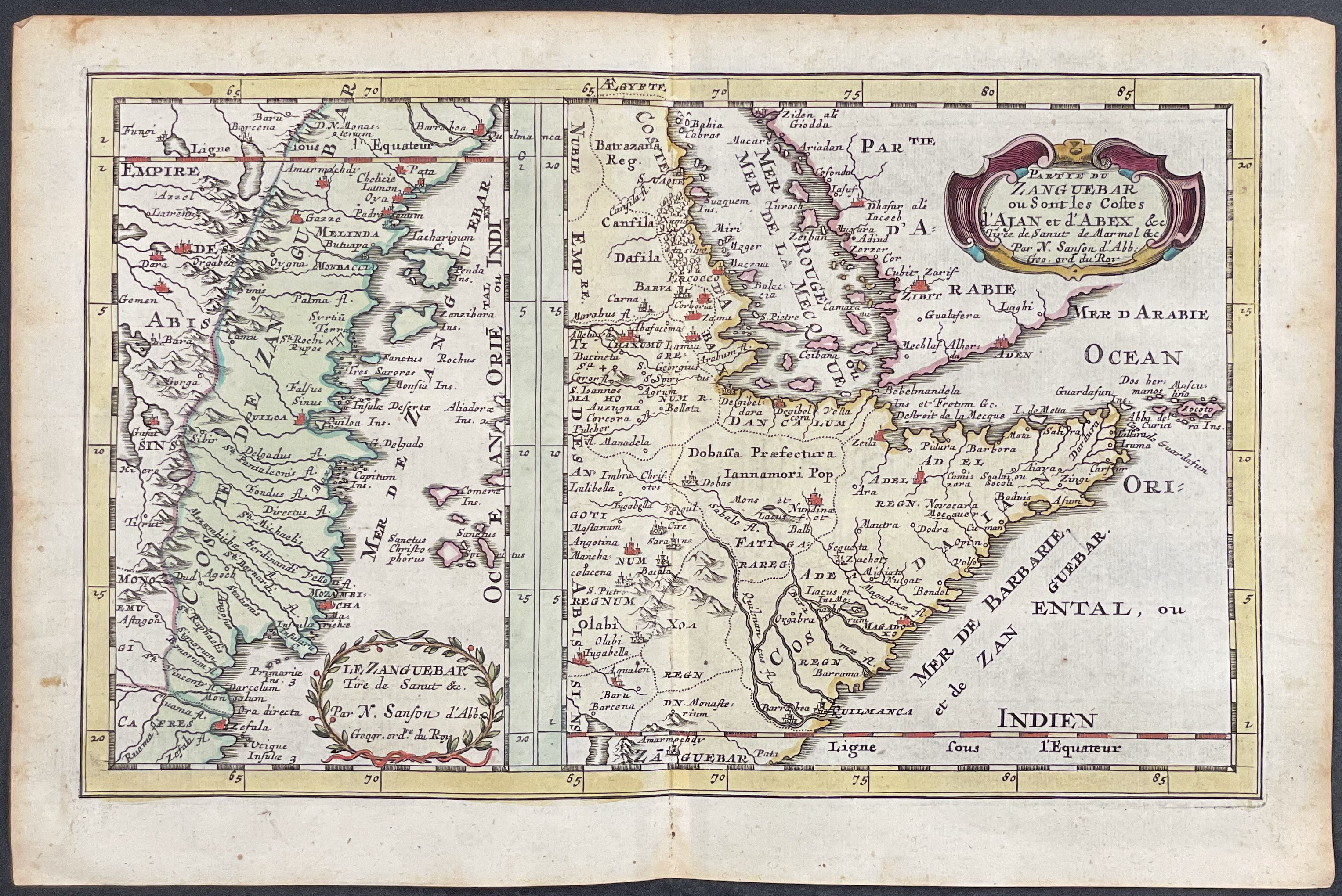 Map of East Africa - Zanguebar or Swahili Coast by Joannis Luyts ...