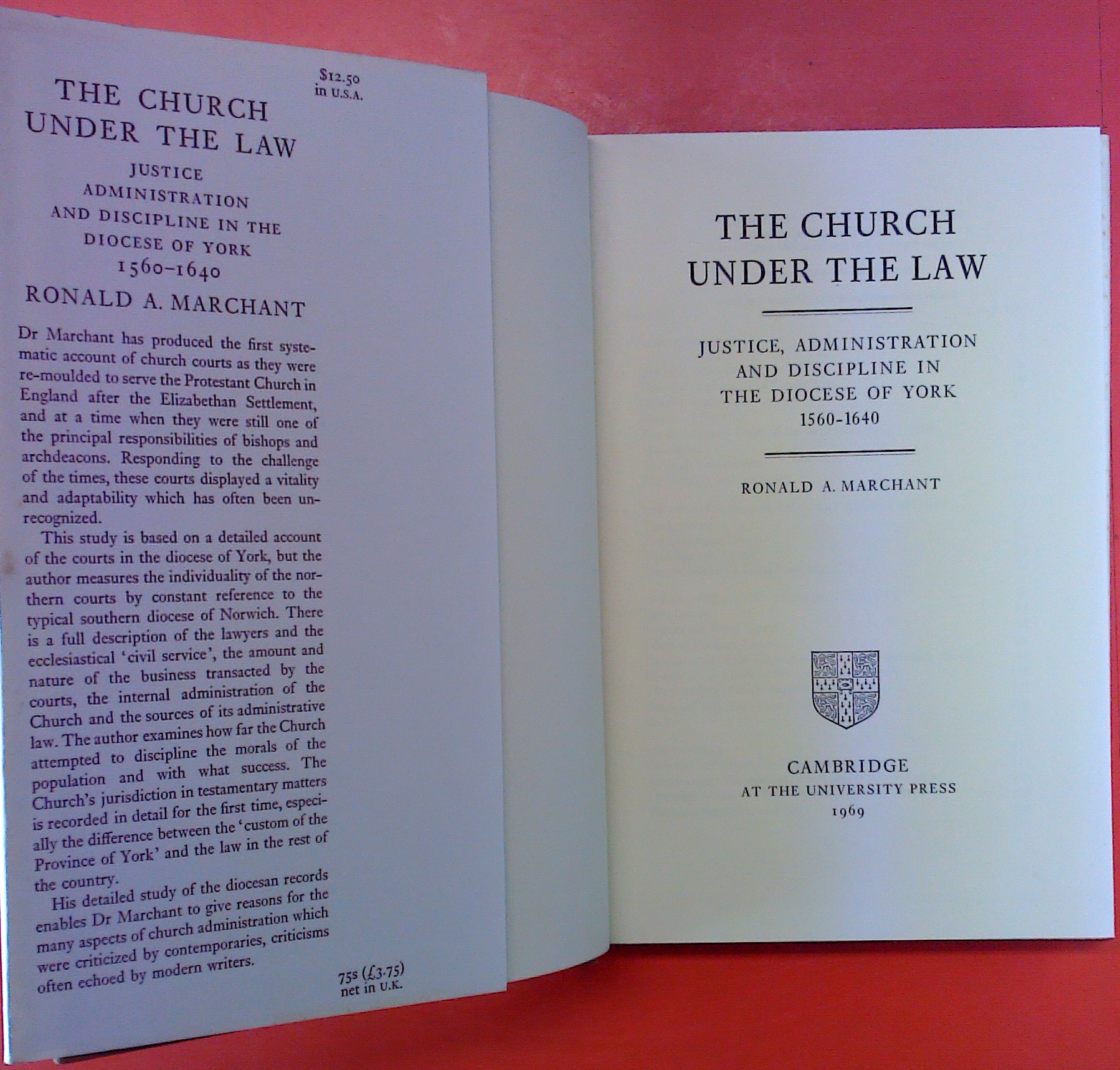 The Church under the Law - Justice, Administration and Discipline in ...
