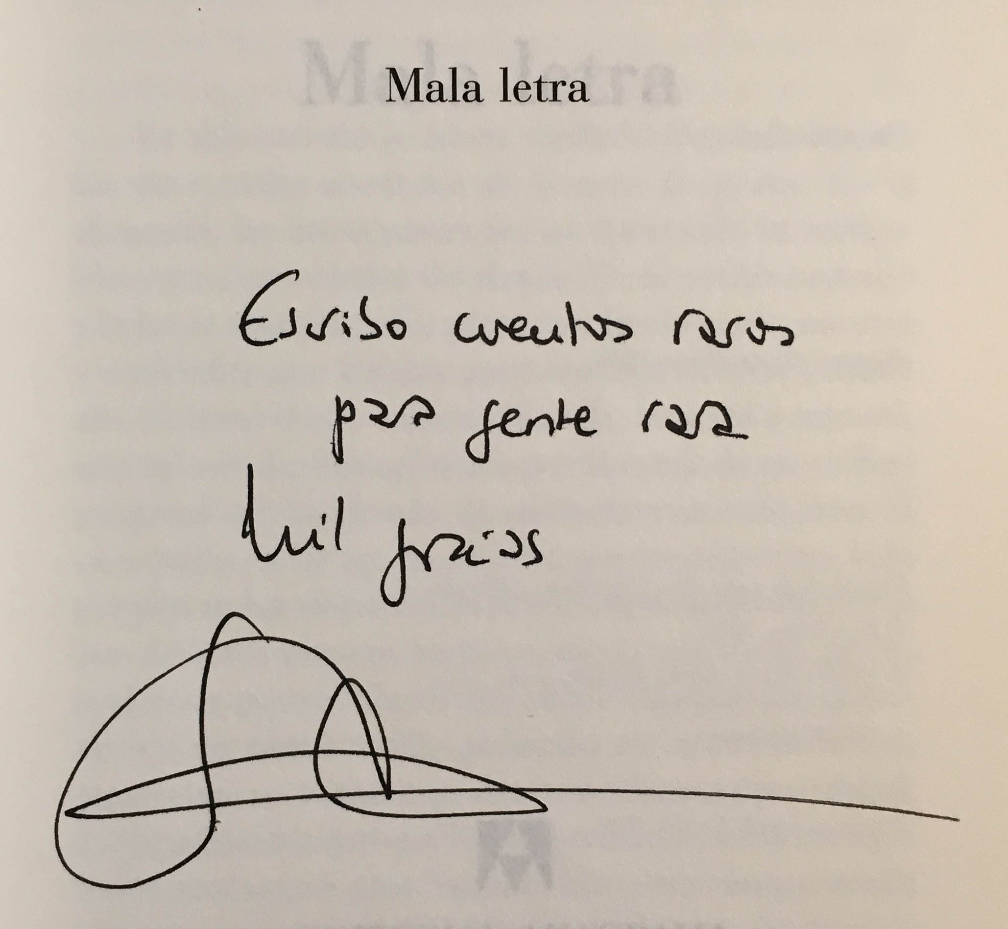 Mala letra by Sara Mesa: Excelente Encuadernación de tapa blanda (2016) 1ª Edición, Firmado por ...