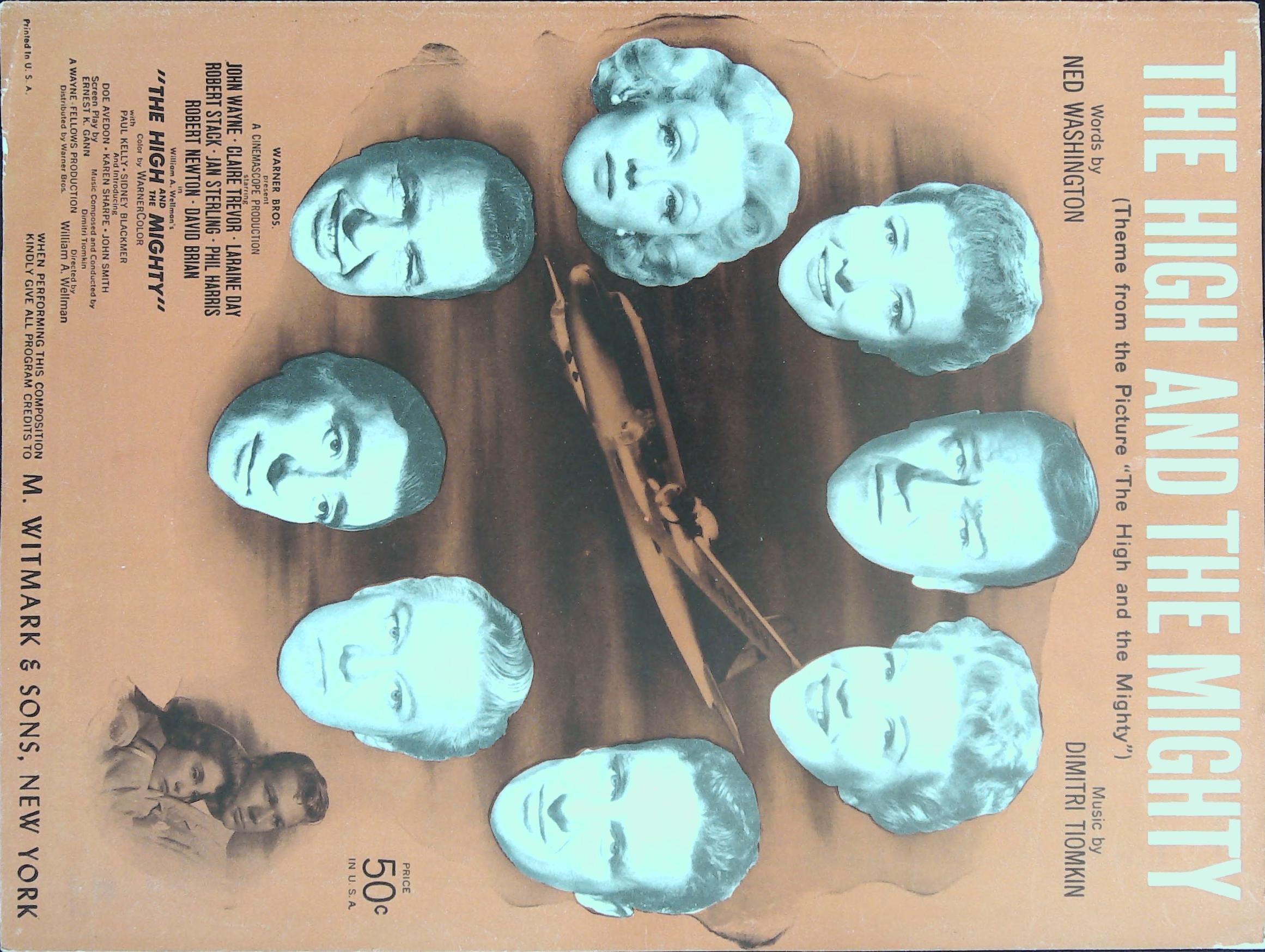 The High and the Mighty Sheet Music 1954 John Wayne, Claire Trevor de ...